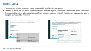 SI2017: FactSet: Johan Sandersson, VP, Principal Product Manager | PPT