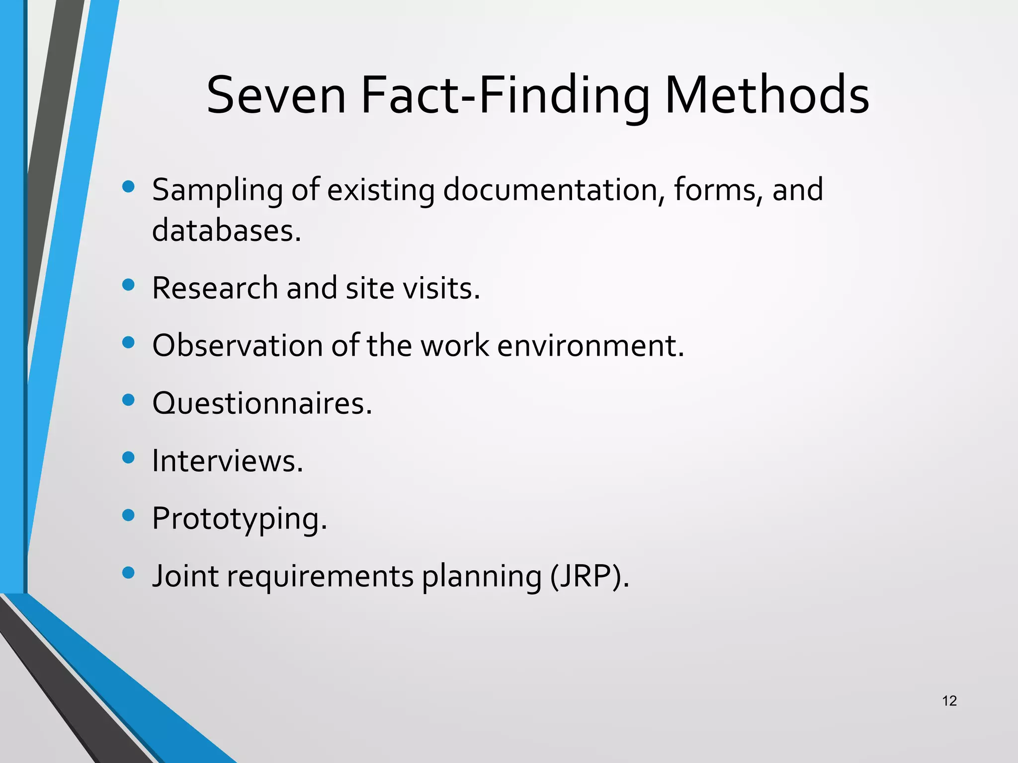 Facts finding techniques in Database | PPT | Business | Business and ...