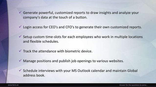 Facts hcm without animation | PPT