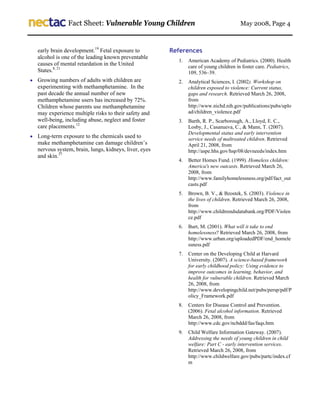 Fact sheet of vulnerable kids | PDF