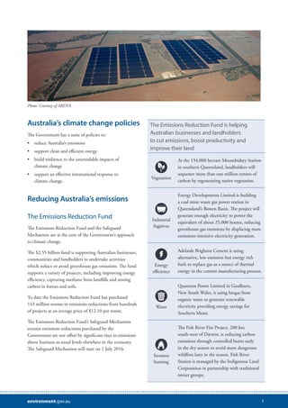 Factsheet: Australian Government Action on Climate Change | PDF