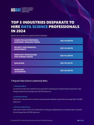 Factsheet: Data Science Careers in 2024 USDSI® | PDF