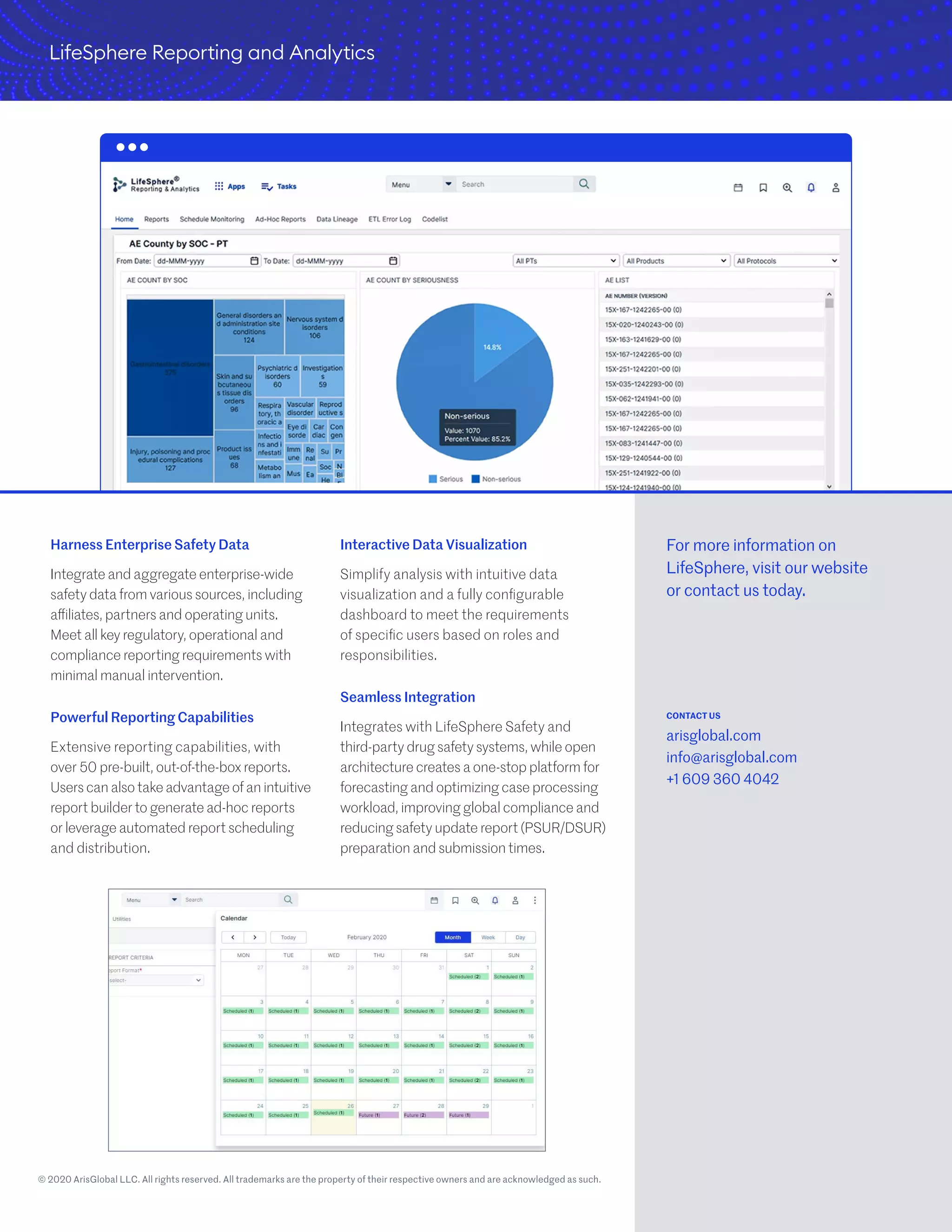 Factsheet: LifeSphere Reporting and Analytics - Drug Safety Reporting | PDF
