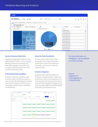 Factsheet: LifeSphere Reporting and Analytics - Drug Safety Reporting | PDF
