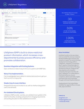 Factsheet: LifeSphere IDMP - ISO IDMP cloud application | PDF