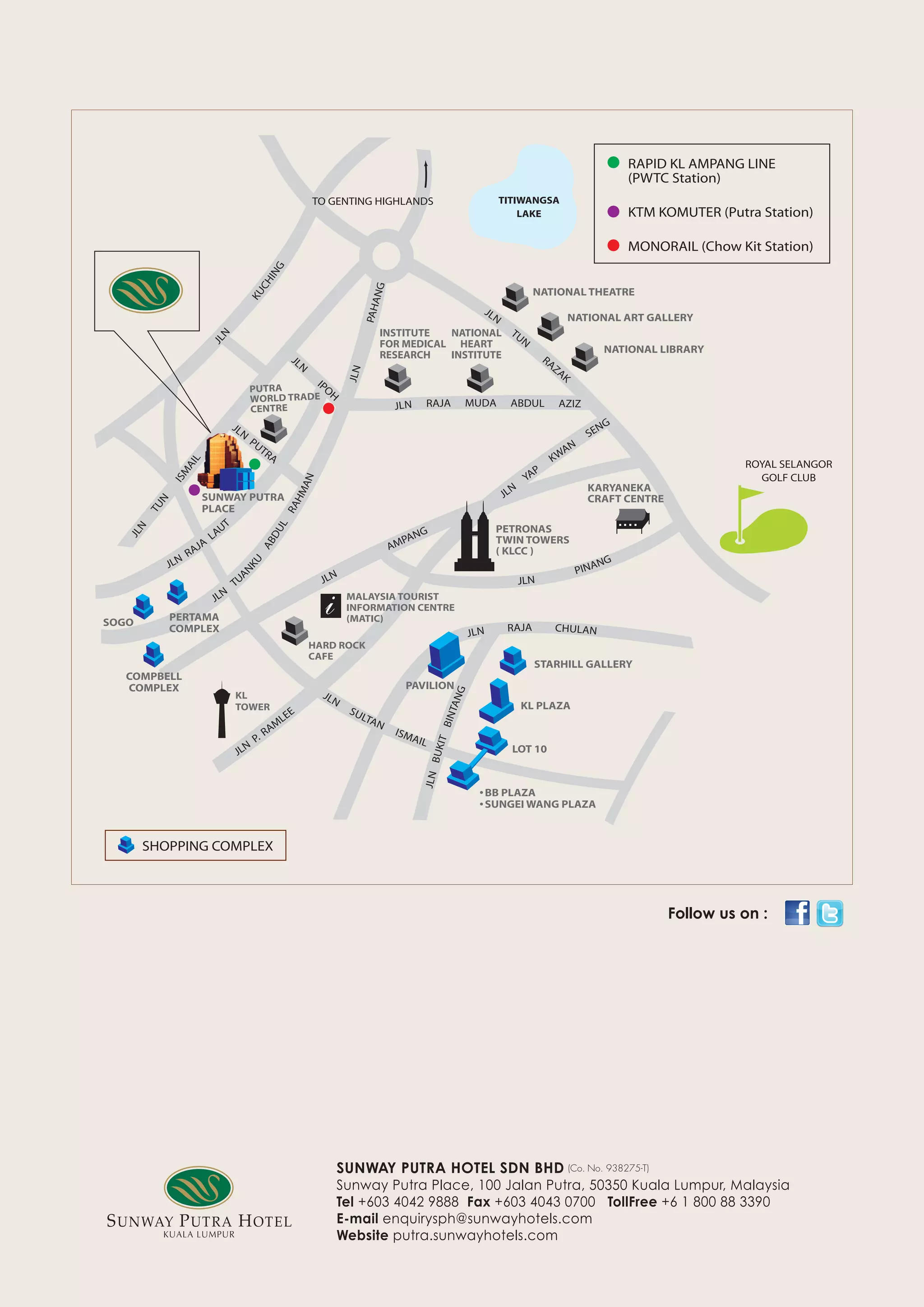 Sunway Putra Hotel Location map | PDF