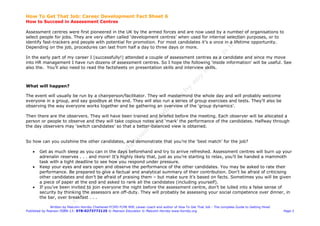 Job Hunt - how to succeed in assessment centres | PPT