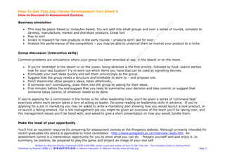 Job Hunt - how to succeed in assessment centres | PPT