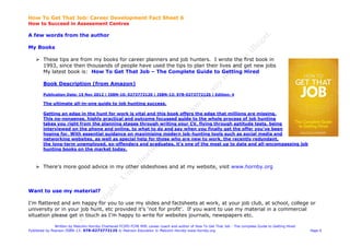 Job Hunt - how to succeed in assessment centres | PPT