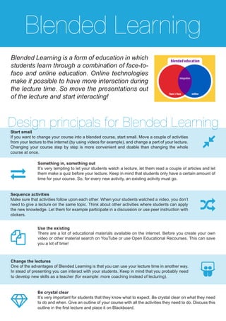 Factsheet Blended Learning | PDF | Online Education | Education
