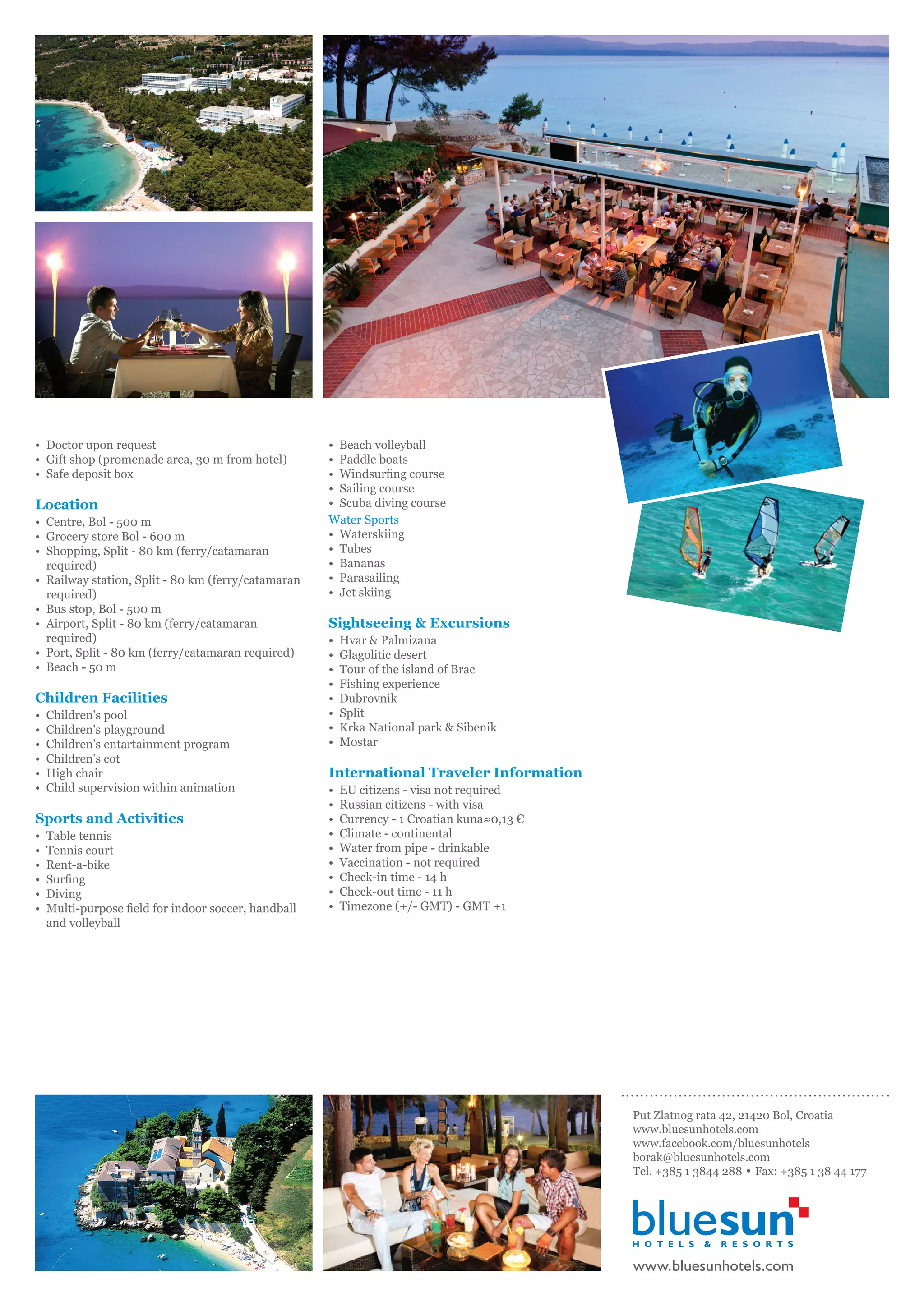 Bluesun Hotel Borak in Bol, island of Brač, Croatia | PDF