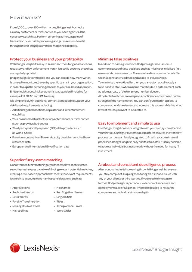 Brochure: Bridger Insight | PDF