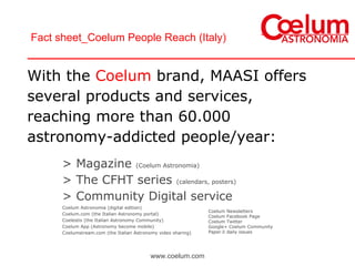 Fact sheet coelum people reach (italy) | PPT