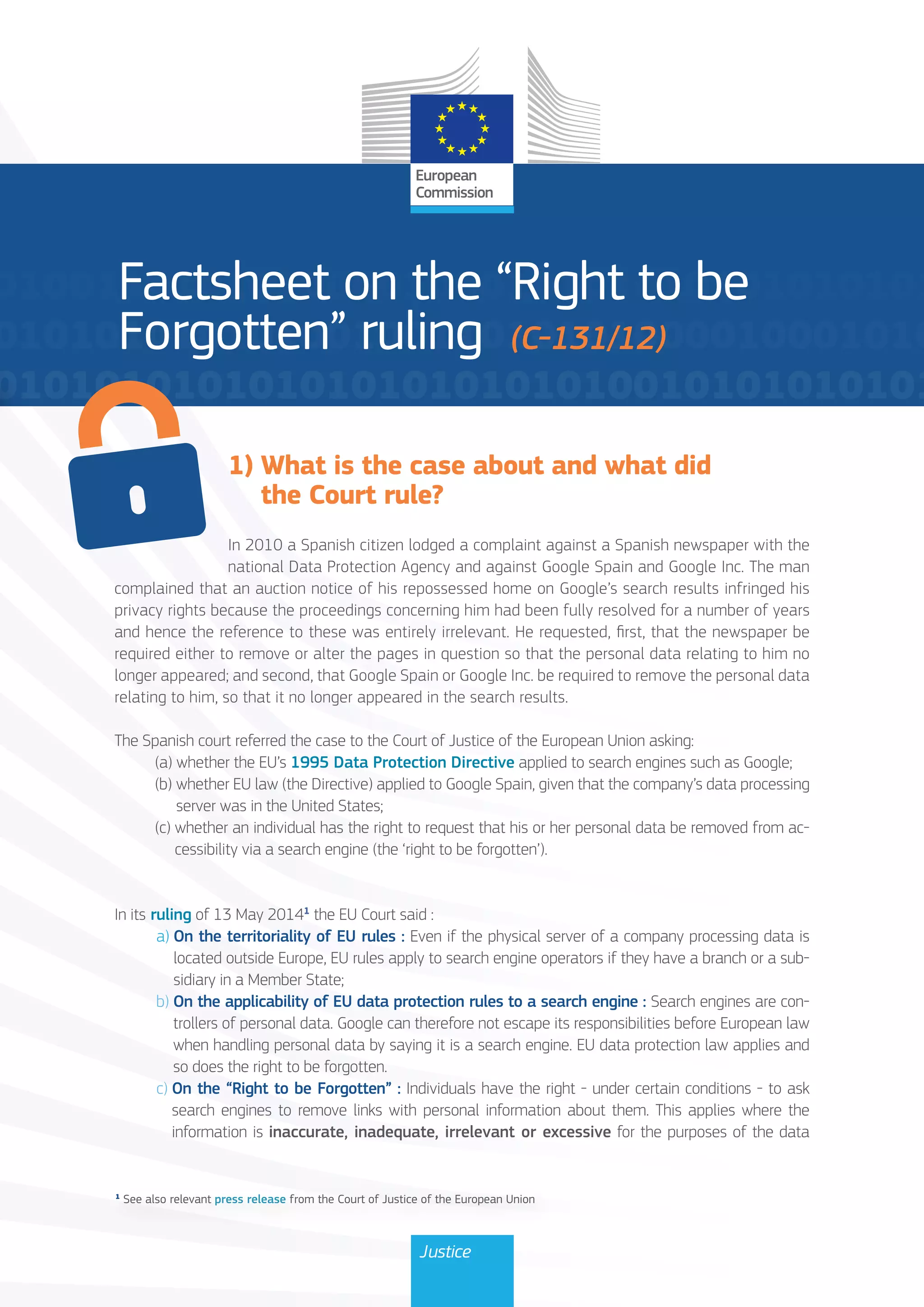 Factsheet data protection_en | PDF