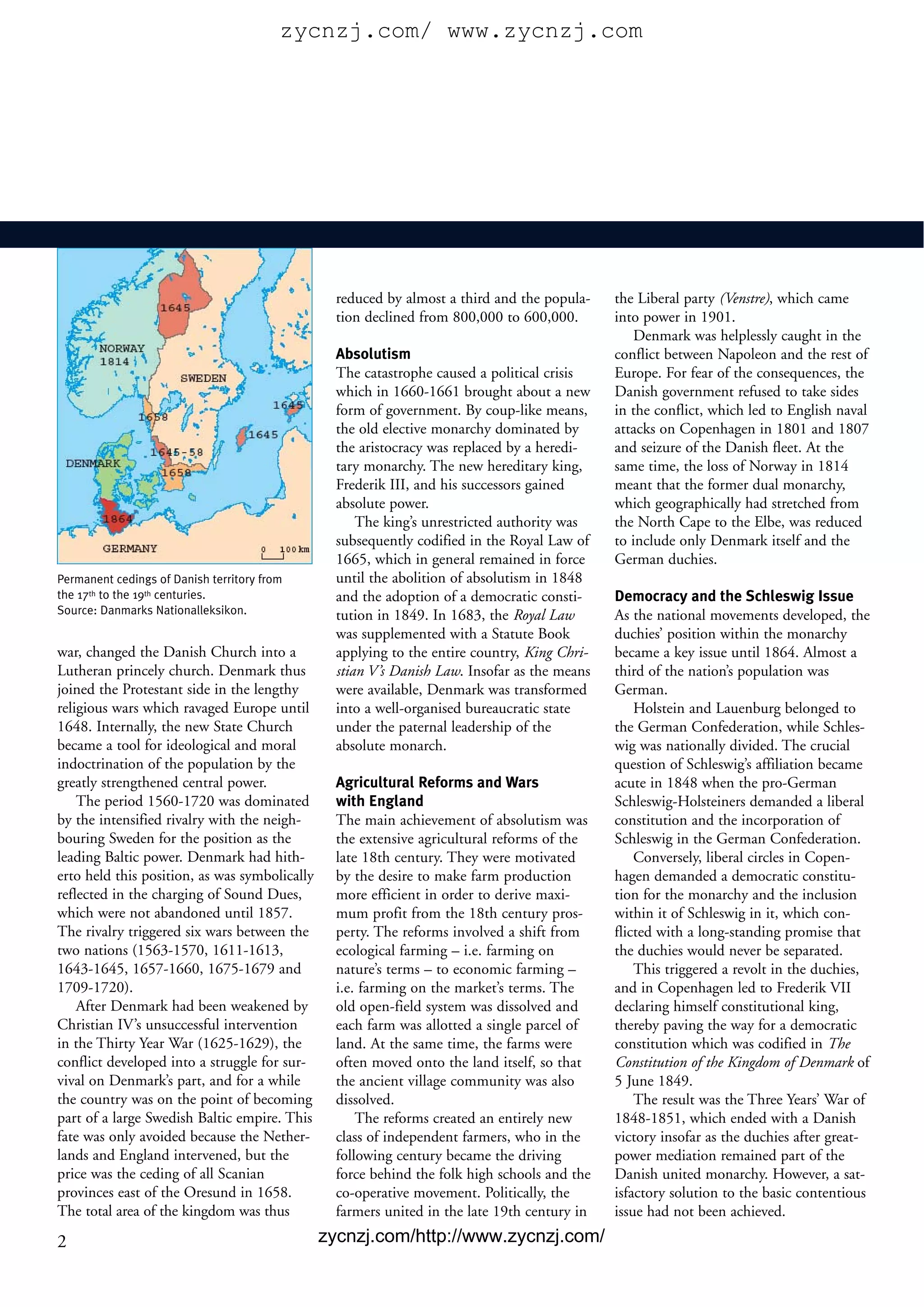 Factsheet denmark history | PDF