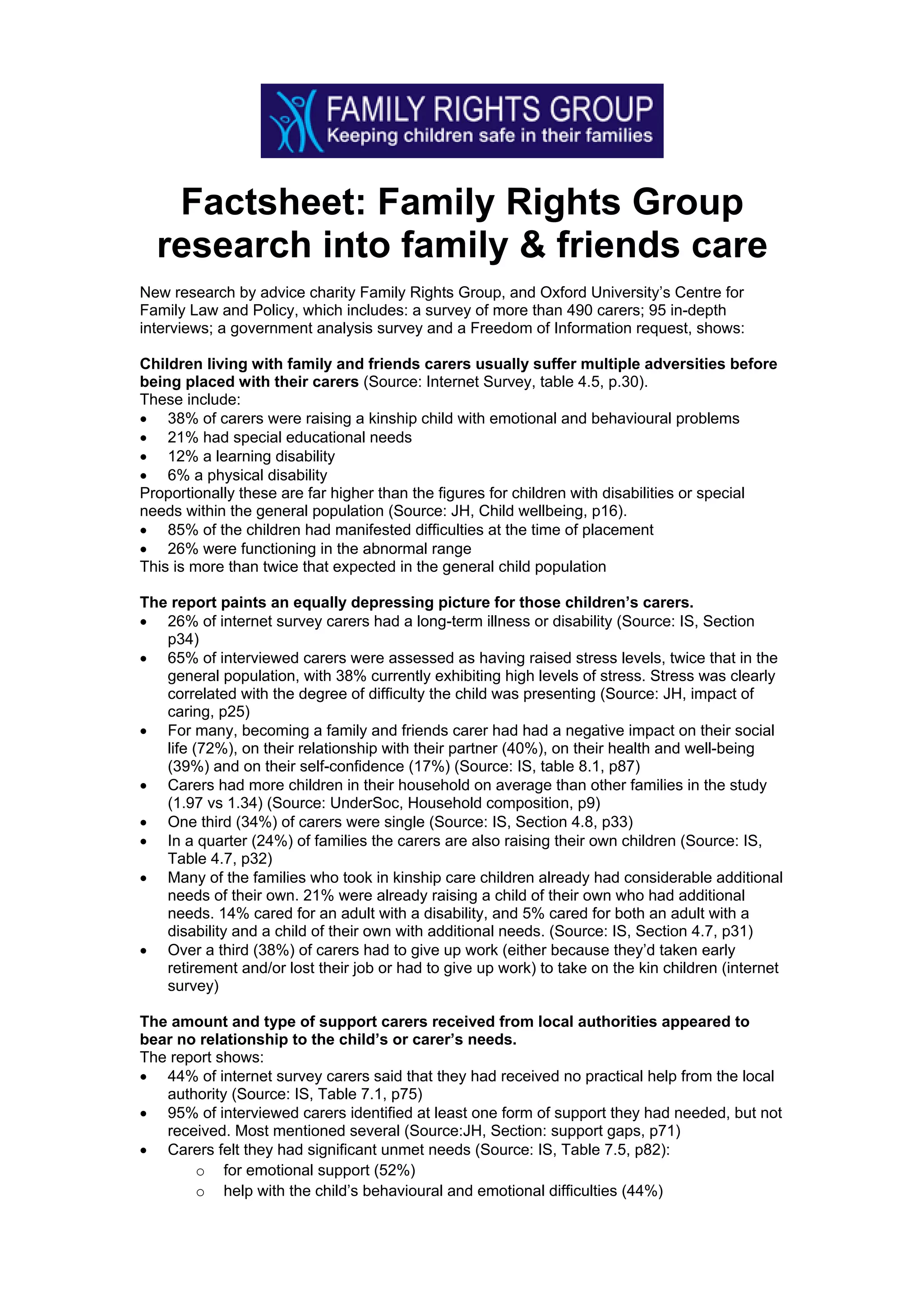 Factsheet family kincare | PDF