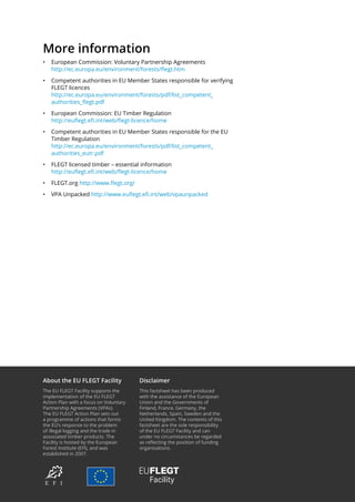 Flegt licensed timber | PDF