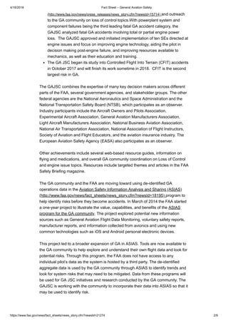 Fact sheet general aviation safety | PDF