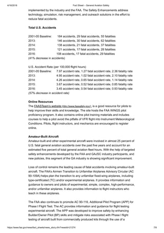 Fact sheet general aviation safety | PDF