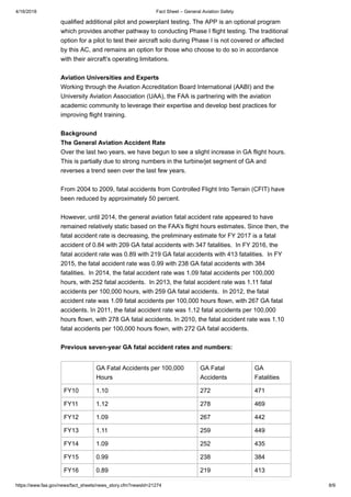Fact sheet general aviation safety | PDF