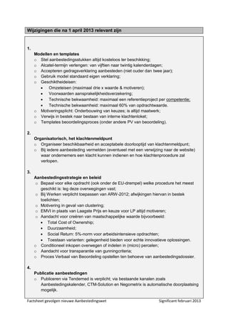 Factsheet gevolgen aanbestedingswet | PDF