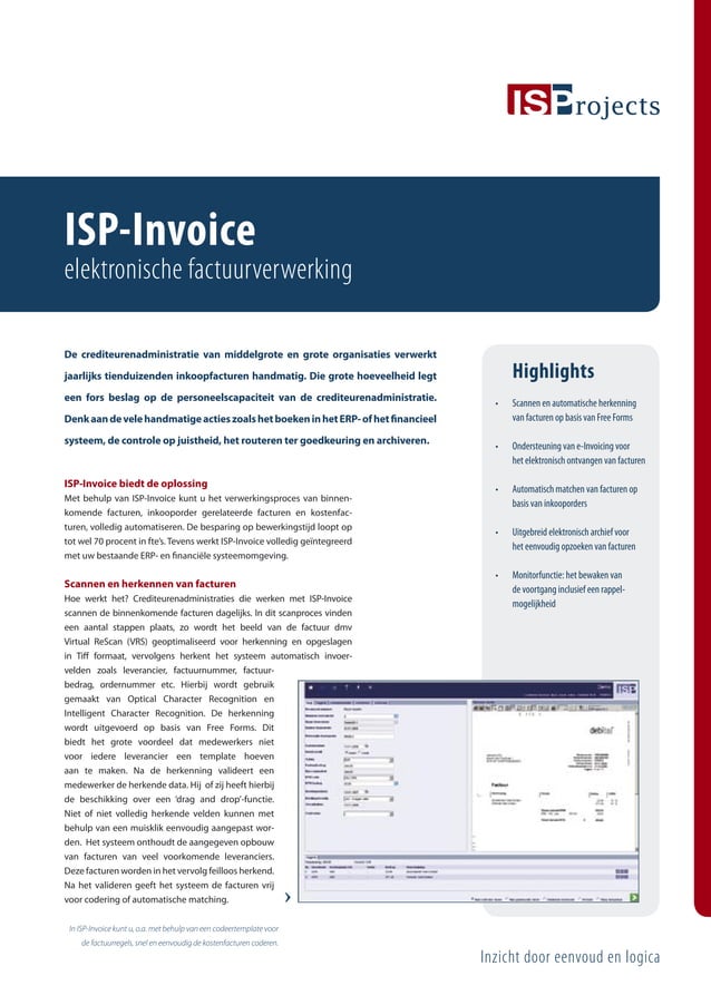 Factsheet ISP-Invoice | PDF