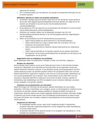 Waarde Gestuurd ICT Performance management | PDF