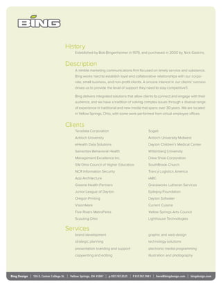 Bing Design Factsheet | PDF