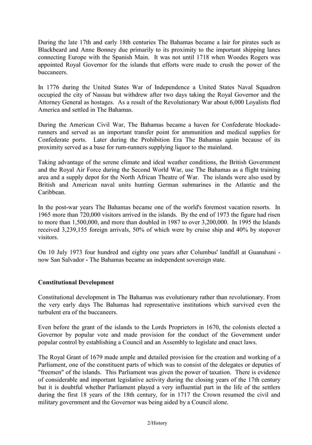 Fact sheet on_history bahamas | PDF