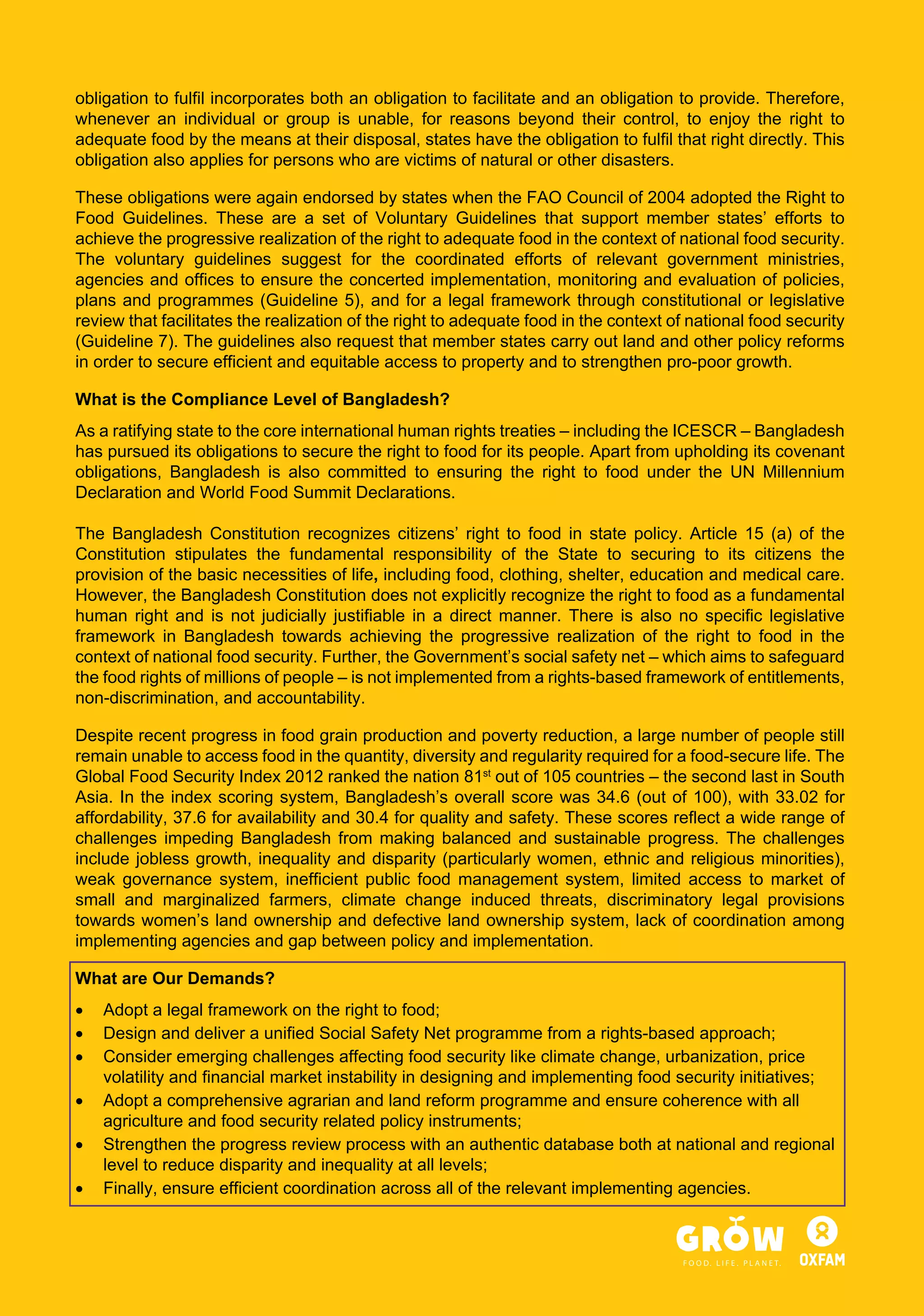 The Right to Food: A Fundamental Human Right | PDF