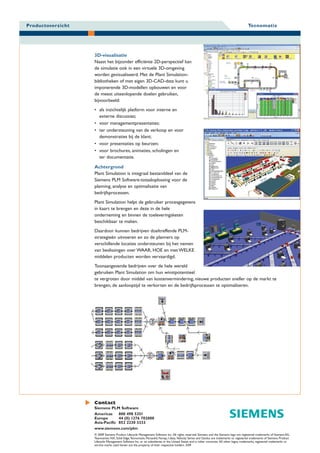 Fact Sheet Plant Simulation | PDF