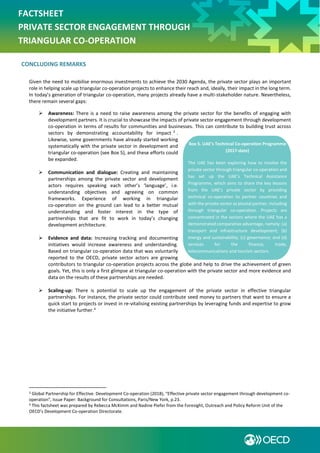 Factsheet - Private sector engagement through triangular co-operation | PDF