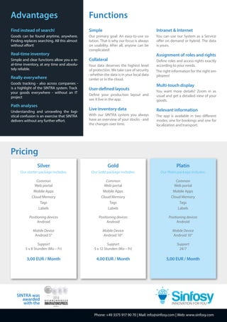 FactSheet SINTRA – Indoor positioning system | PDF