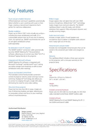 SMART Lightraise 60wi2 fact sheet | PDF