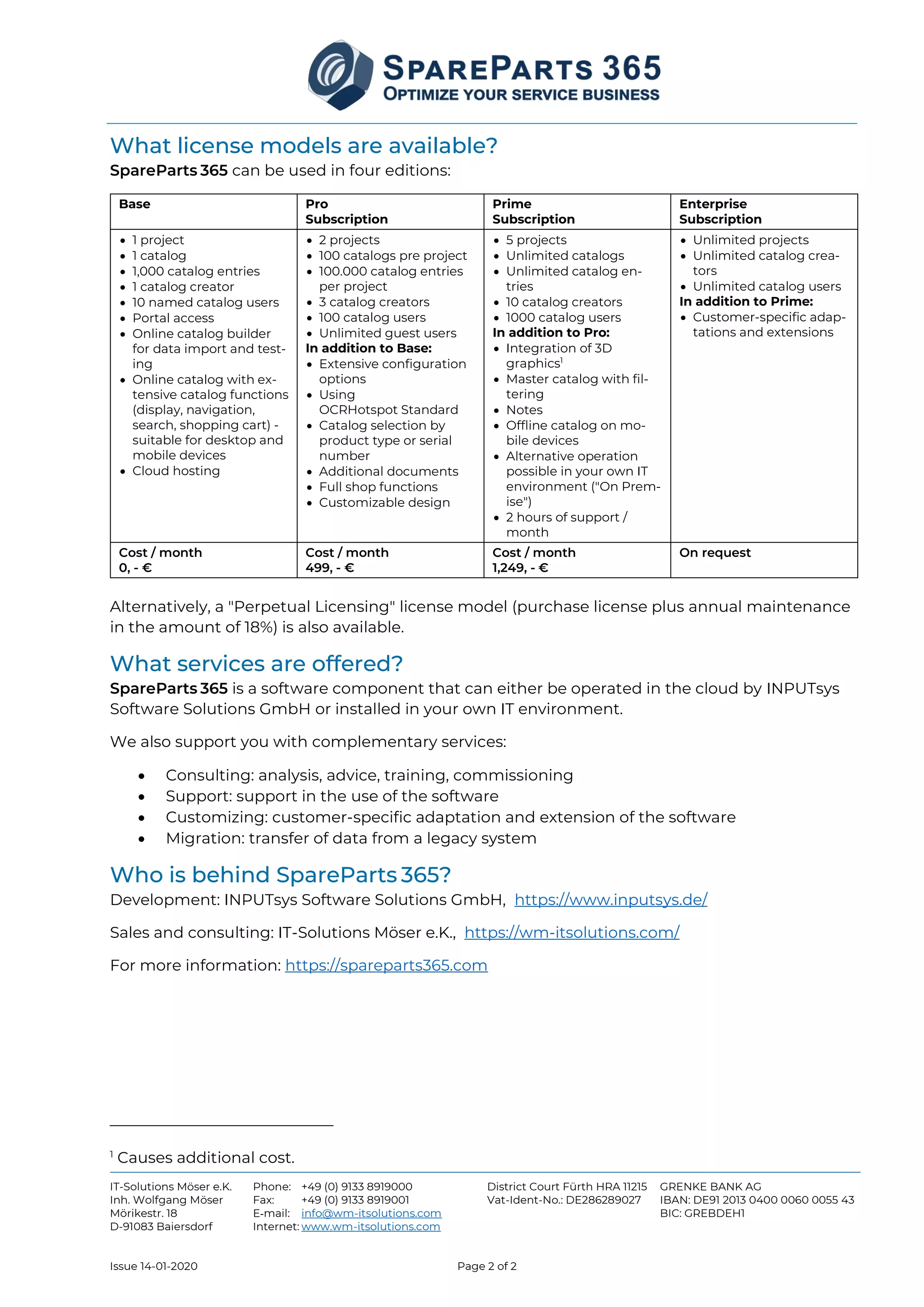 Fact Sheet SpareParts 365 - english | PDF