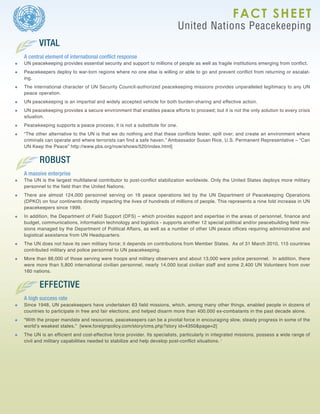 Factsheet un peacekeeping | PDF