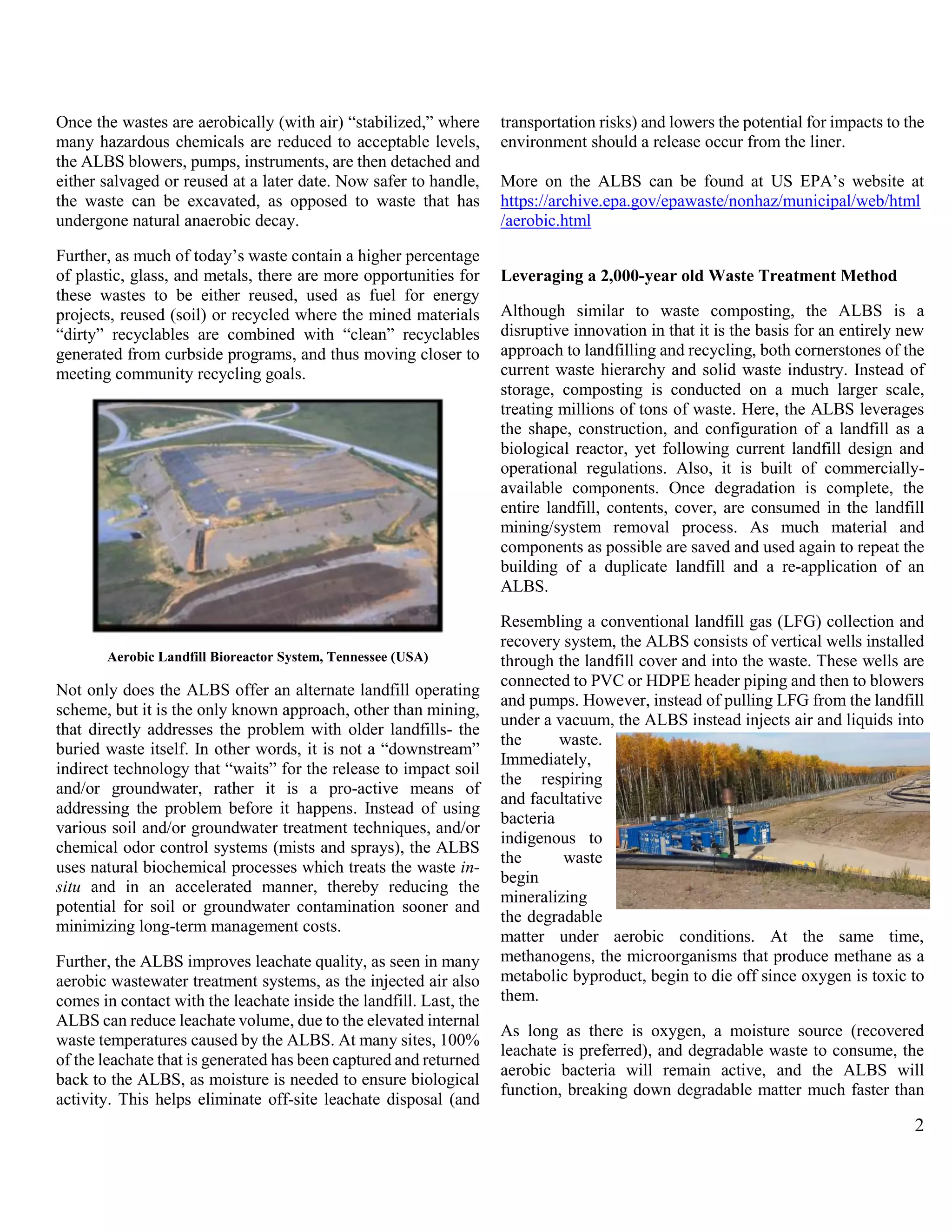Fun Facts - Aerobic Bioreator Landfill System | PDF
