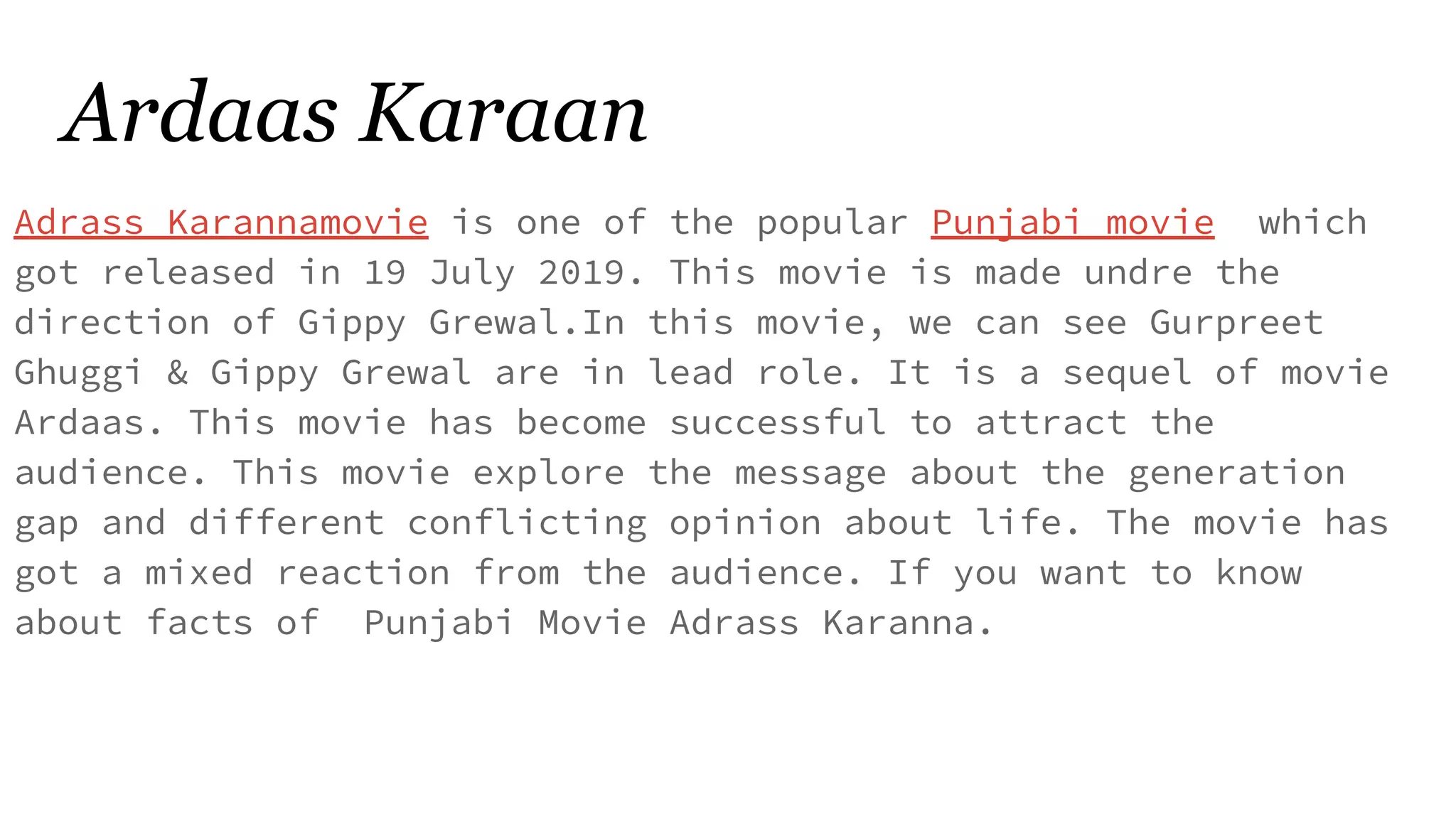 Facts of ardaas karaan movie | PDF