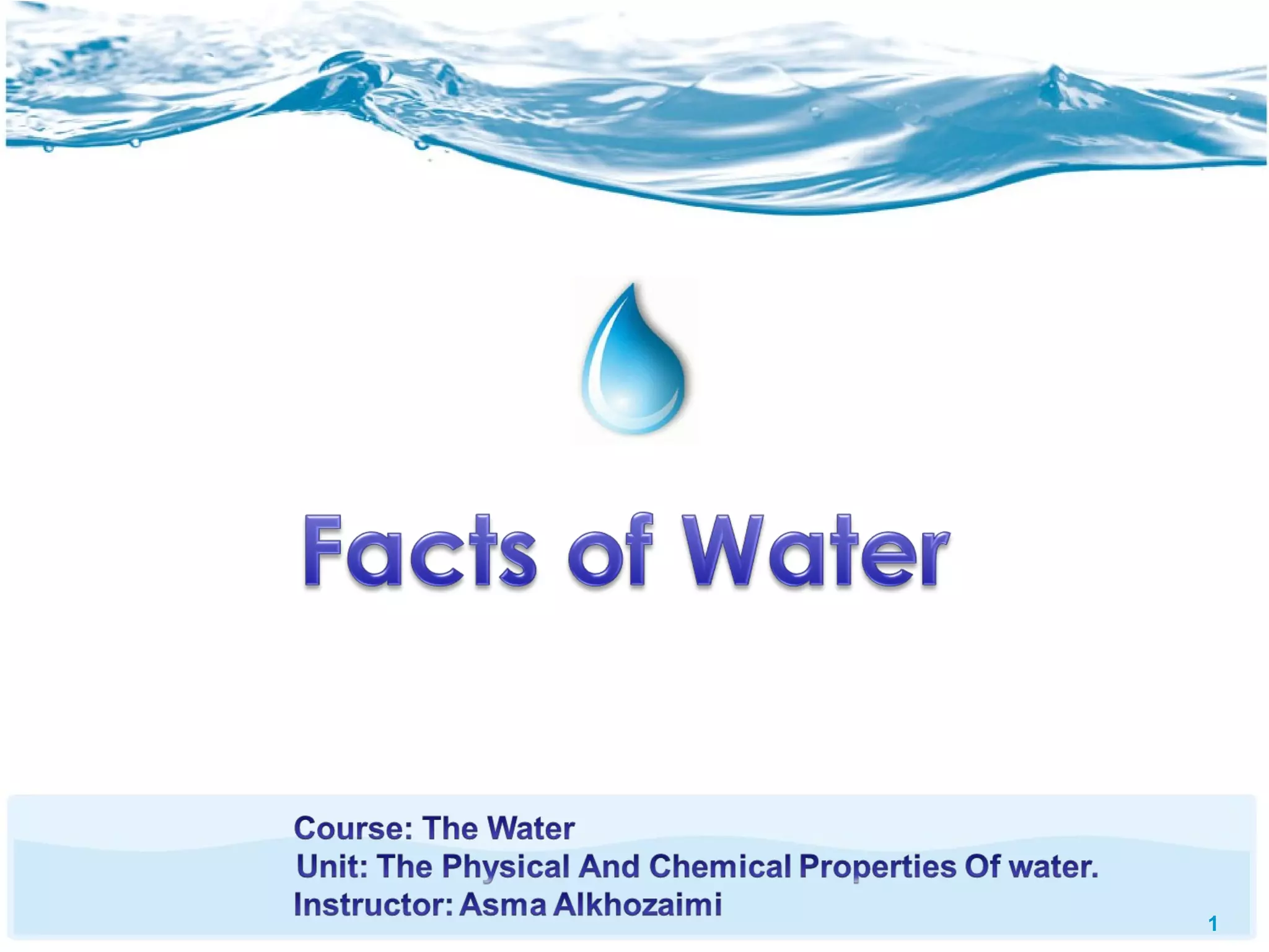 Facts of Water | PPT