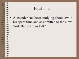 Facts on Alexander Hamilton | PPT