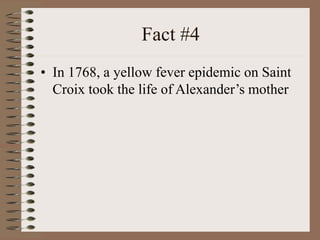 Facts on Alexander Hamilton | PPT
