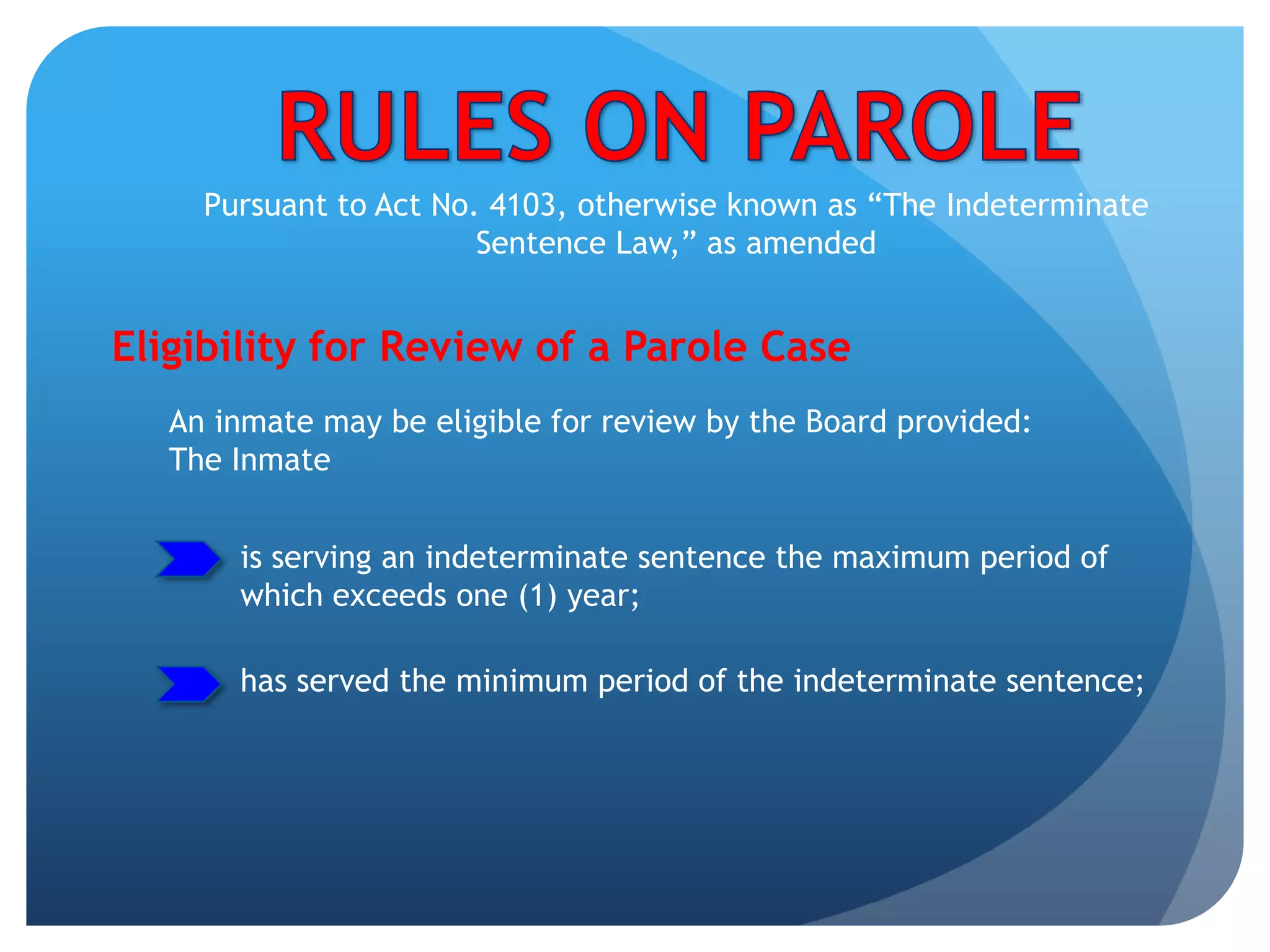 Facts on proabtion and parole | PPTX