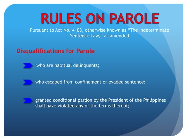 Facts on proabtion and parole | PPTX