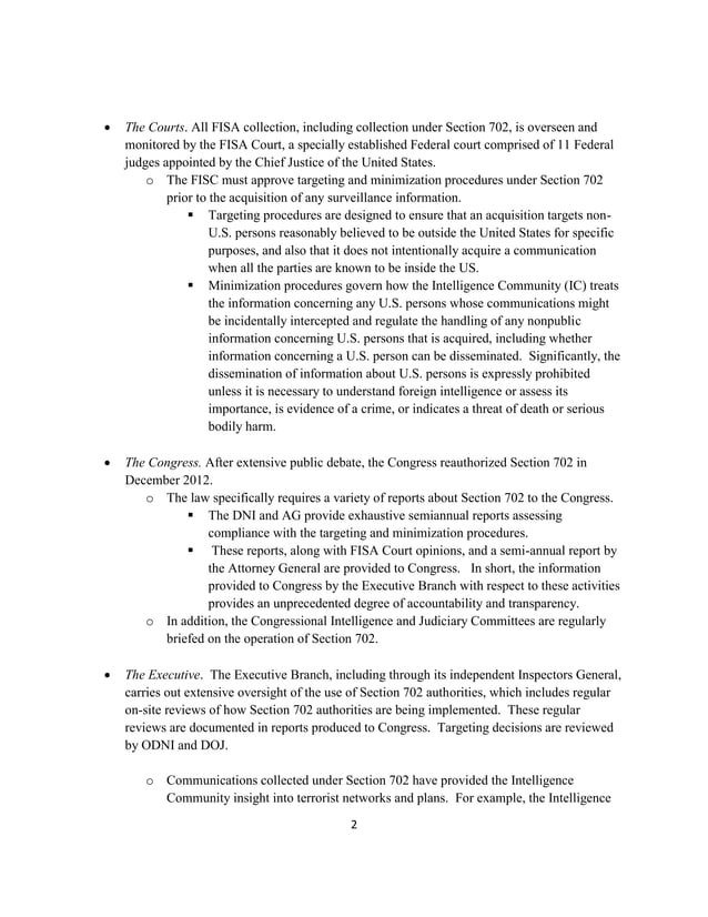Facts on the collection of intelligence pursuant to section 702 | PDF