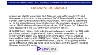 Facts on the DAO Token ICO | PPT