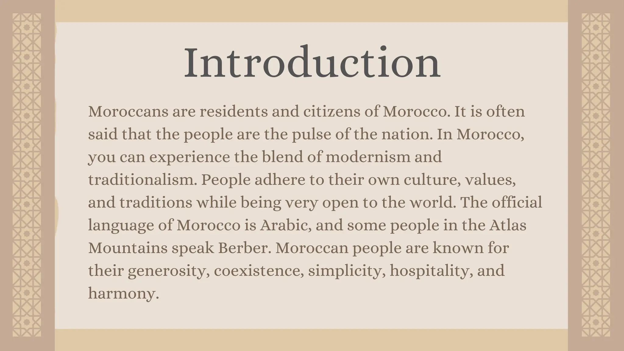 Facts to Know About Moroccan People | PPT