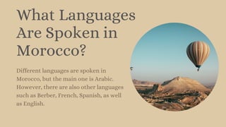 Facts to Know About Moroccan People | PPT