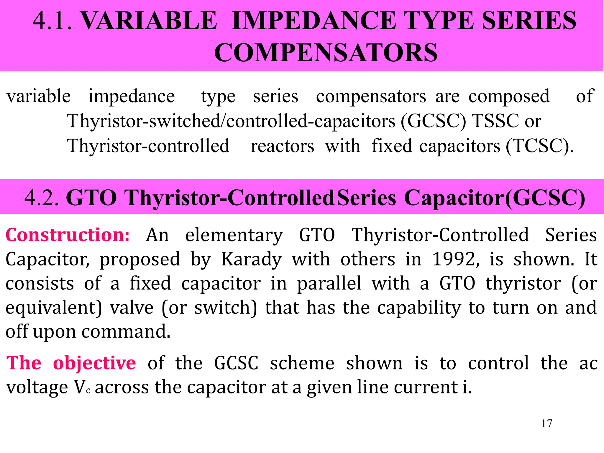 Series compensation FACTS Unit-4 by Y H M Reddy | PDF