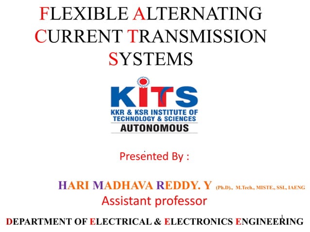 Series compensation FACTS Unit-4 by Y H M Reddy | PDF