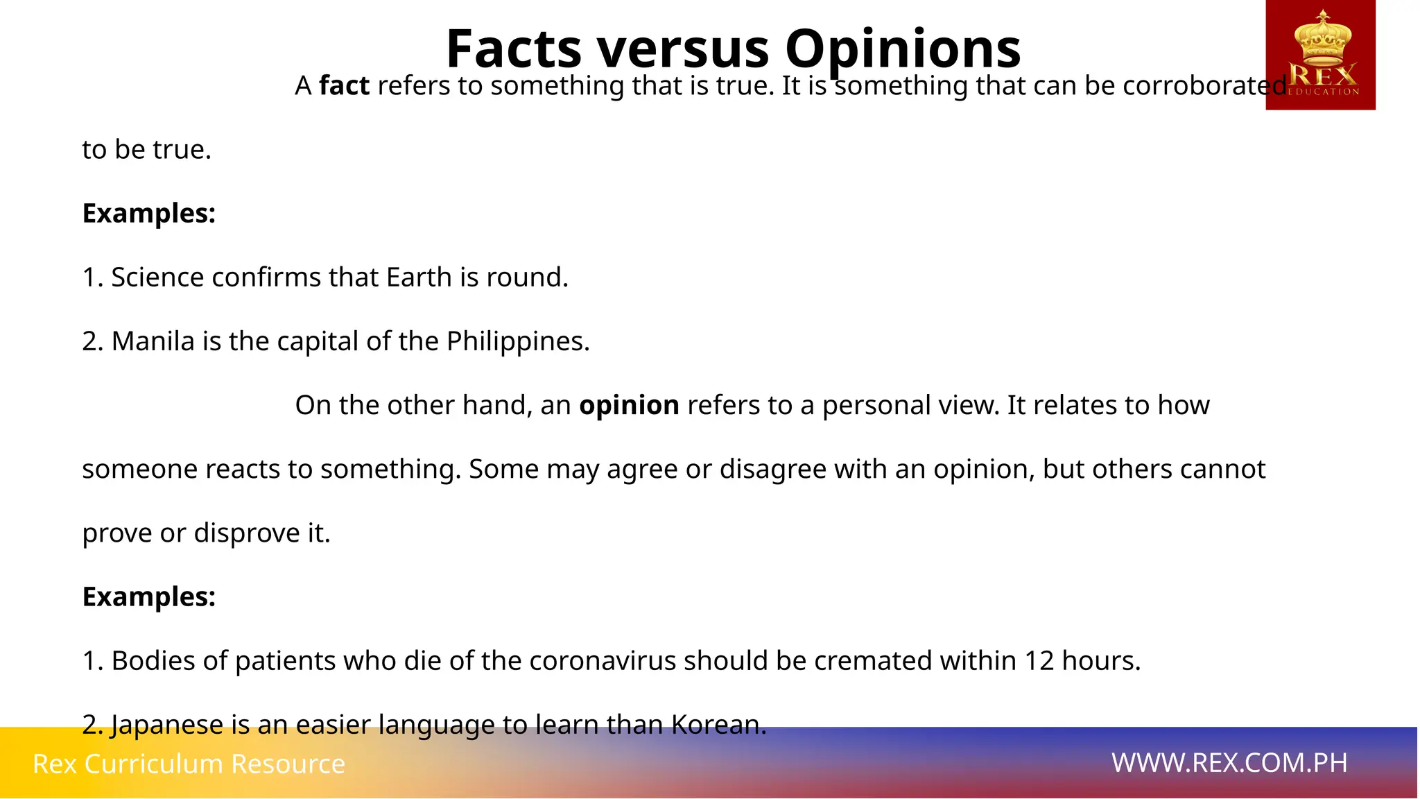 Facts+versus+Opinions.pptx English for Academic | PPT